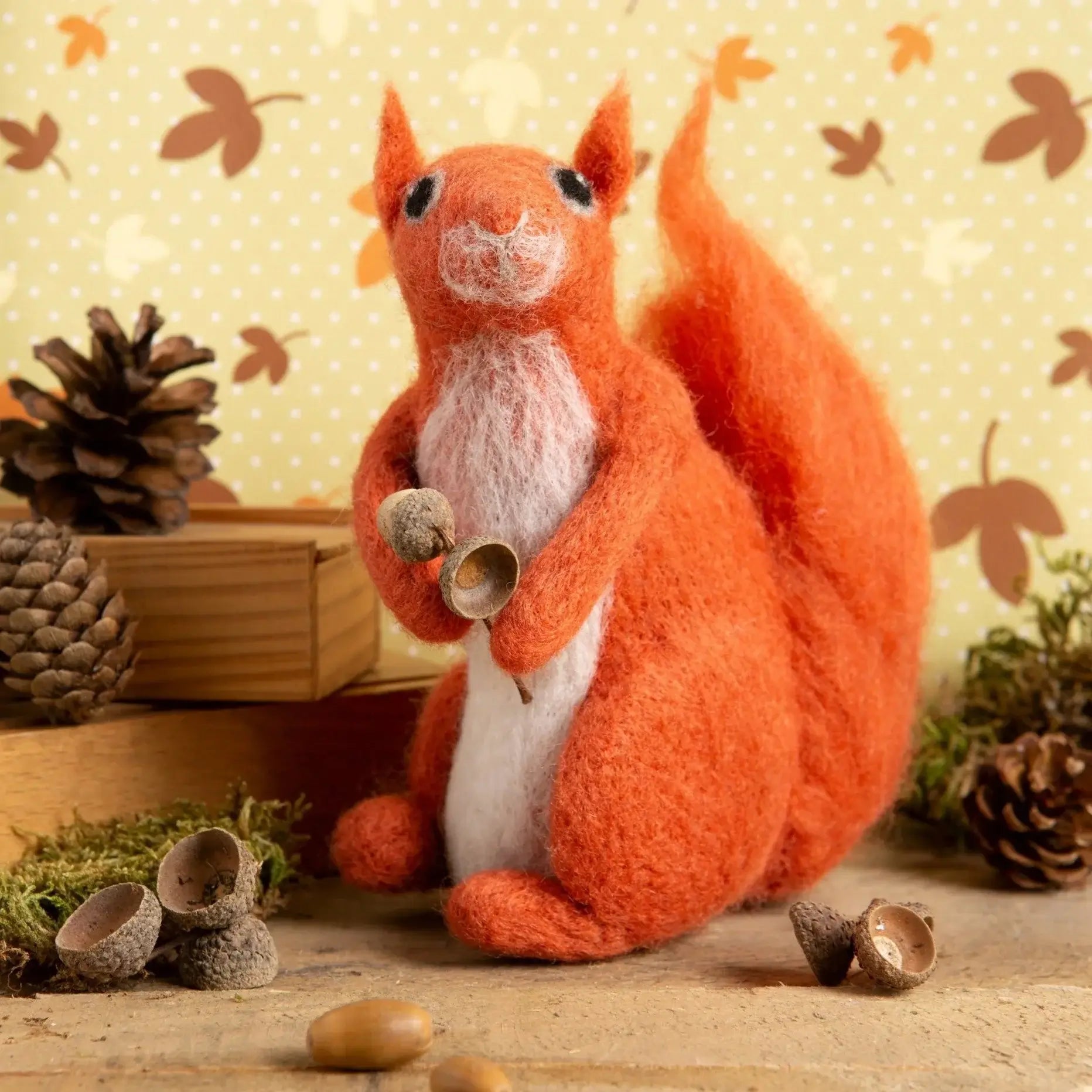Red Squirrel Needle Felting Kit - Beginner Friendly