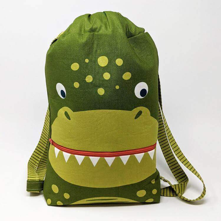 Stomp Stomp Roar Backpack Panel by Moda