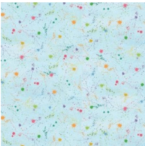 Color Splash Blue Quilt Cotton