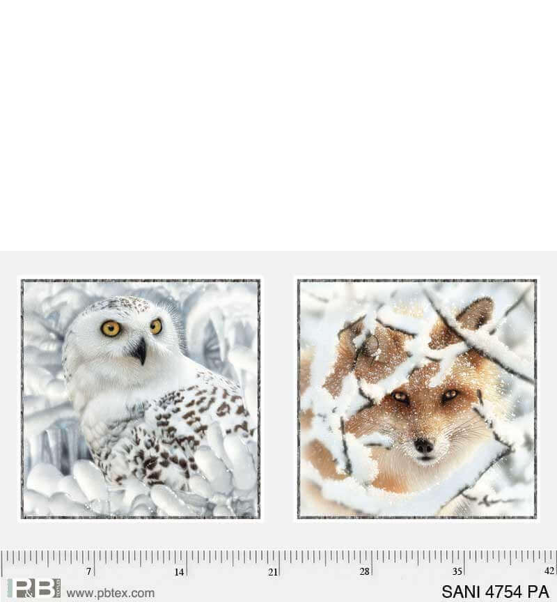 Owl / Fox Panel Winter Quilt cotton