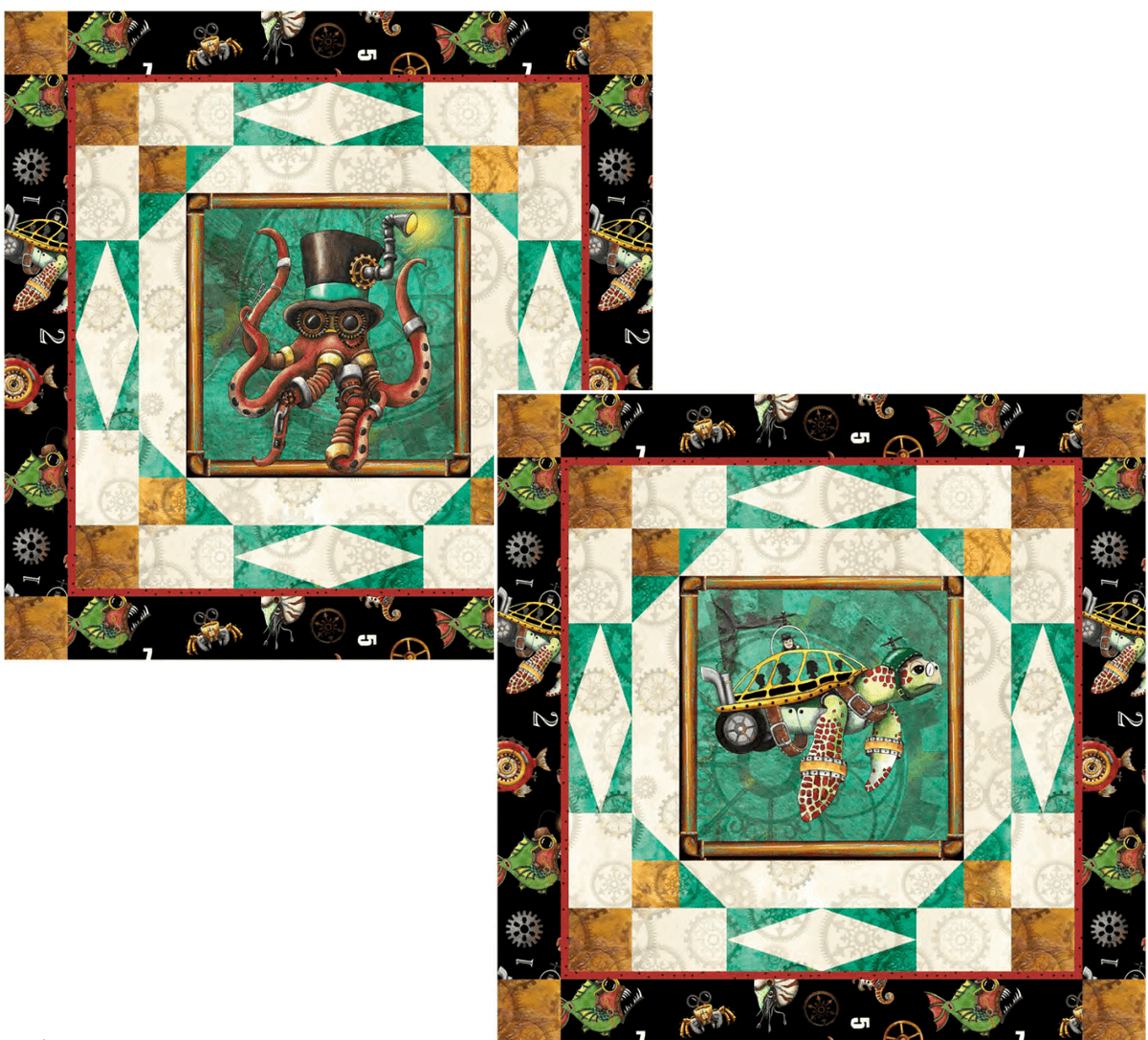 Steampunk Portals Quilt and Pillows Quilt Kit